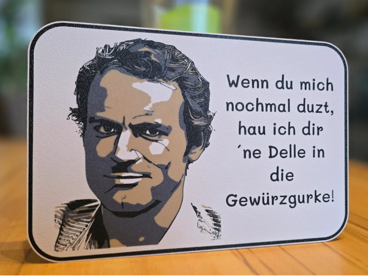 Terence Hill Schild / Bud Spencer – Kostenloses 3D-Druckmodell – MakerWorld