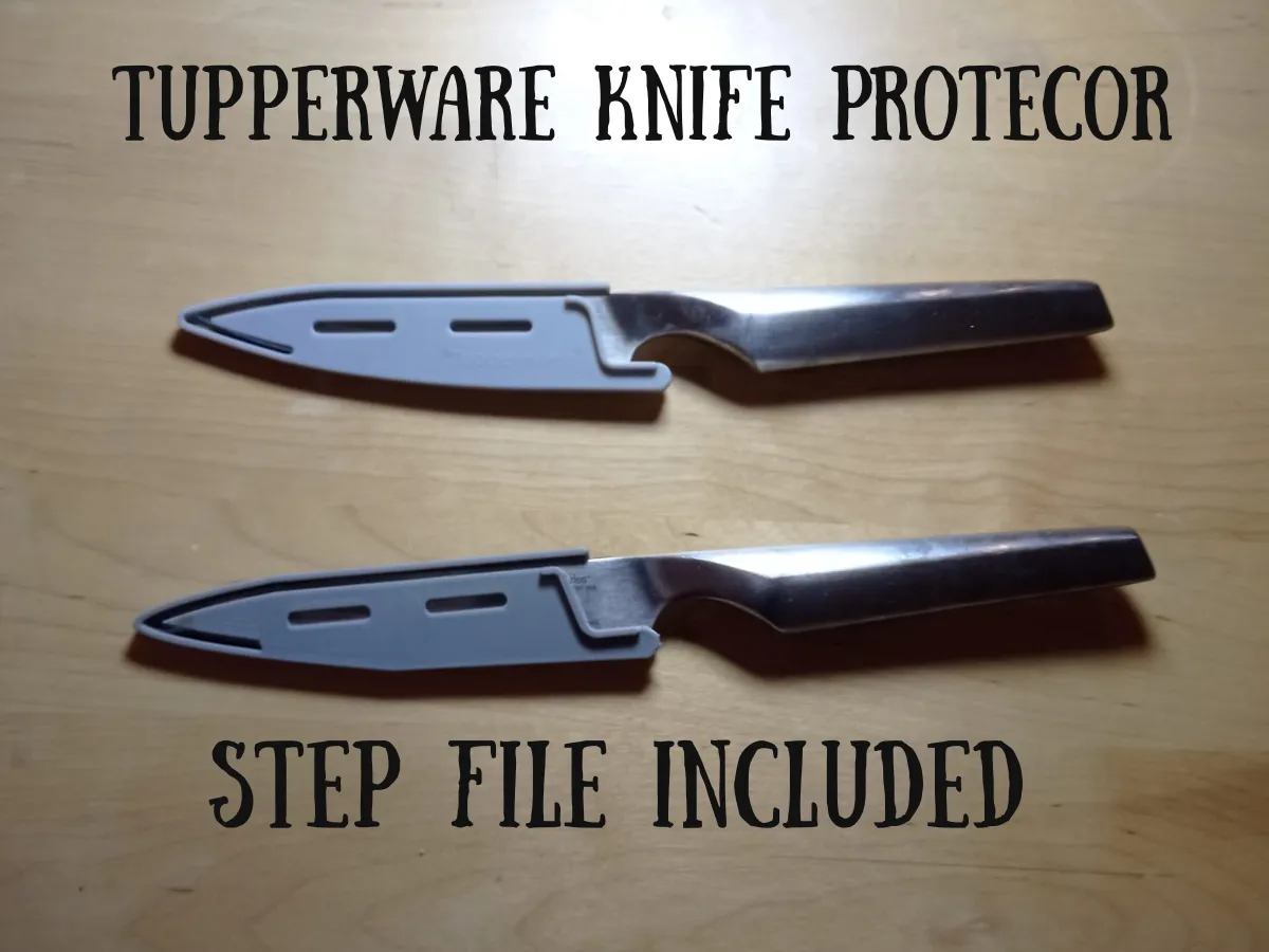 blade protector for tupperware small utility knife - Free 3D Print ...