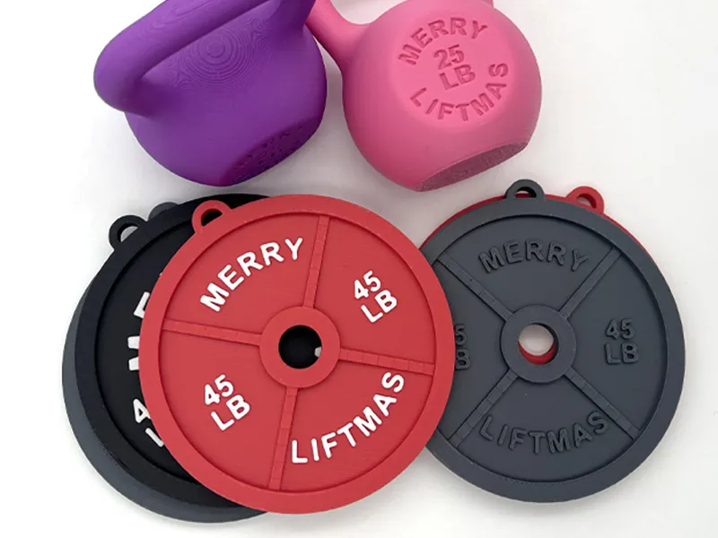 Merry Liftmas Weight Plates Christmas Ornament by Daniel - MakerWorld