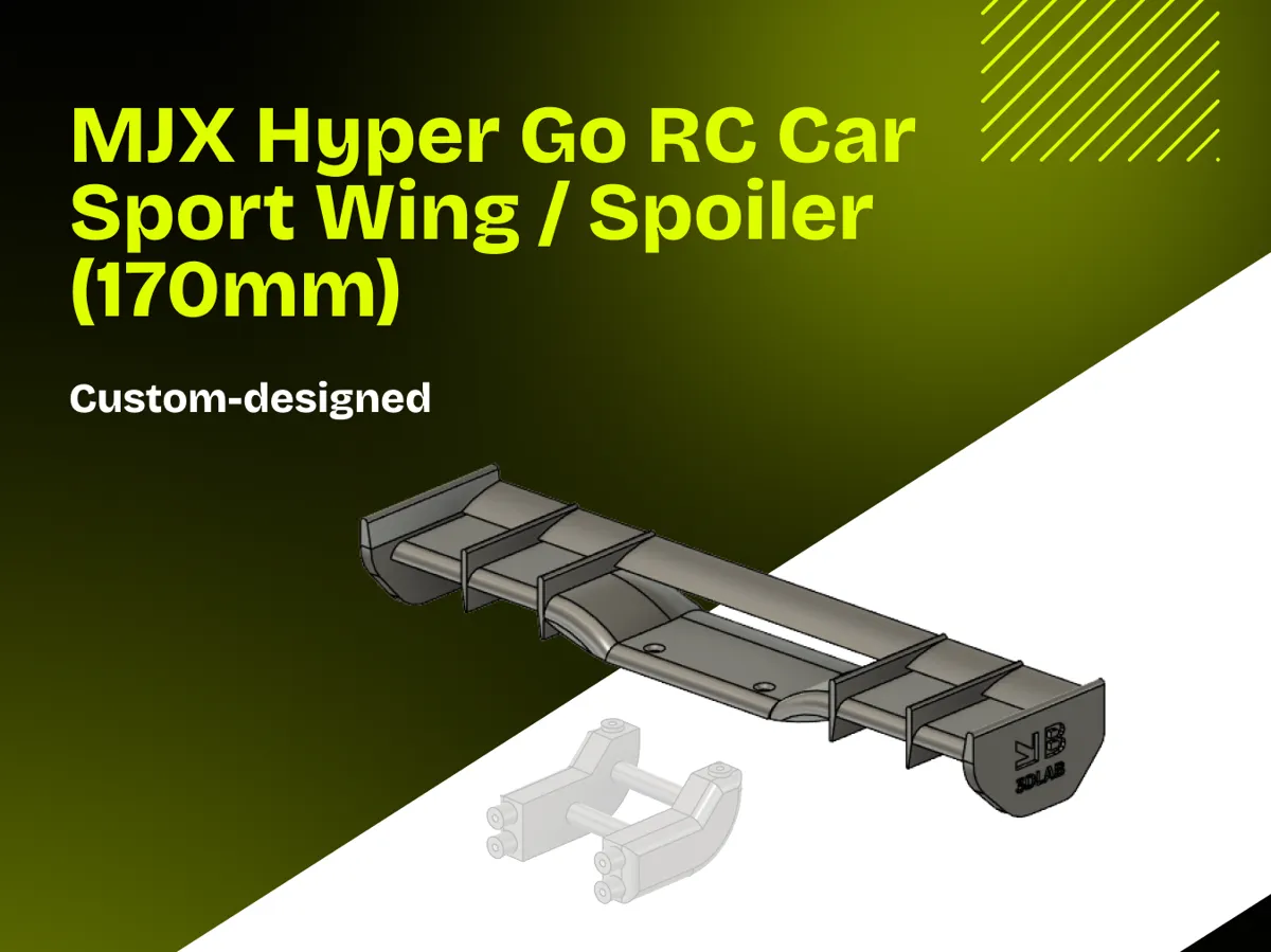 Hyper Go RC Car Sport Wing / Spoiler (170mm) - Free 3D Print Model ...