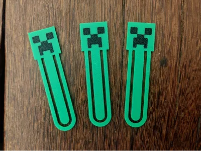 Creeper Minecraft Bookmark by RandomGuyMakerWorld: Download Free 3D Models