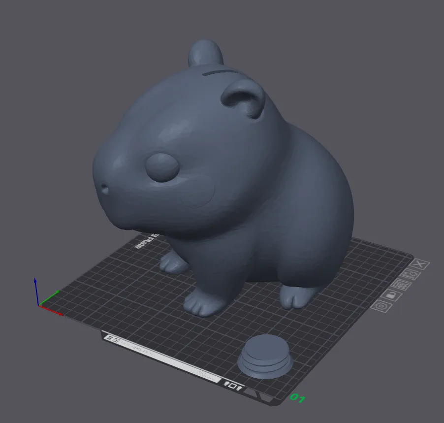 Cute Capybara / Capibara Piggy Bank (Multi-Color) by Fierro 3D ...