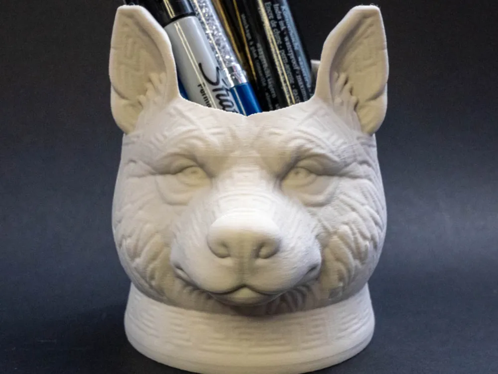 German Shepherd Desk Pen Holder Organizer planter - Free 3D Print Model ...