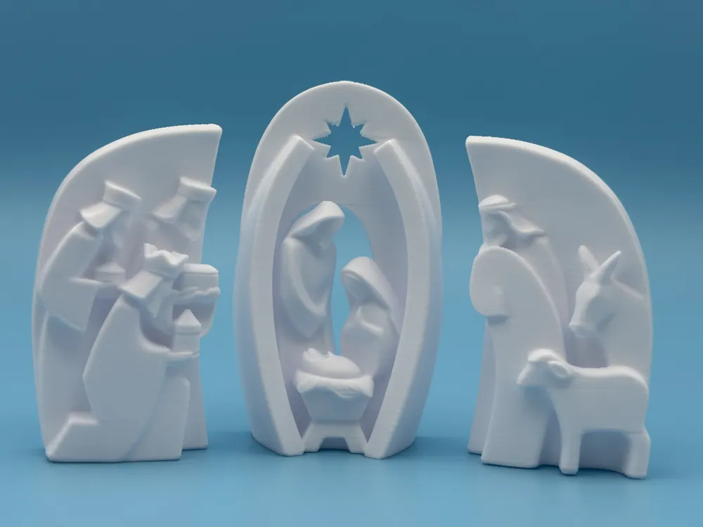 Rounded 3 panel Nativity by Tbridge3D MakerWorld: Download Free 3D Models