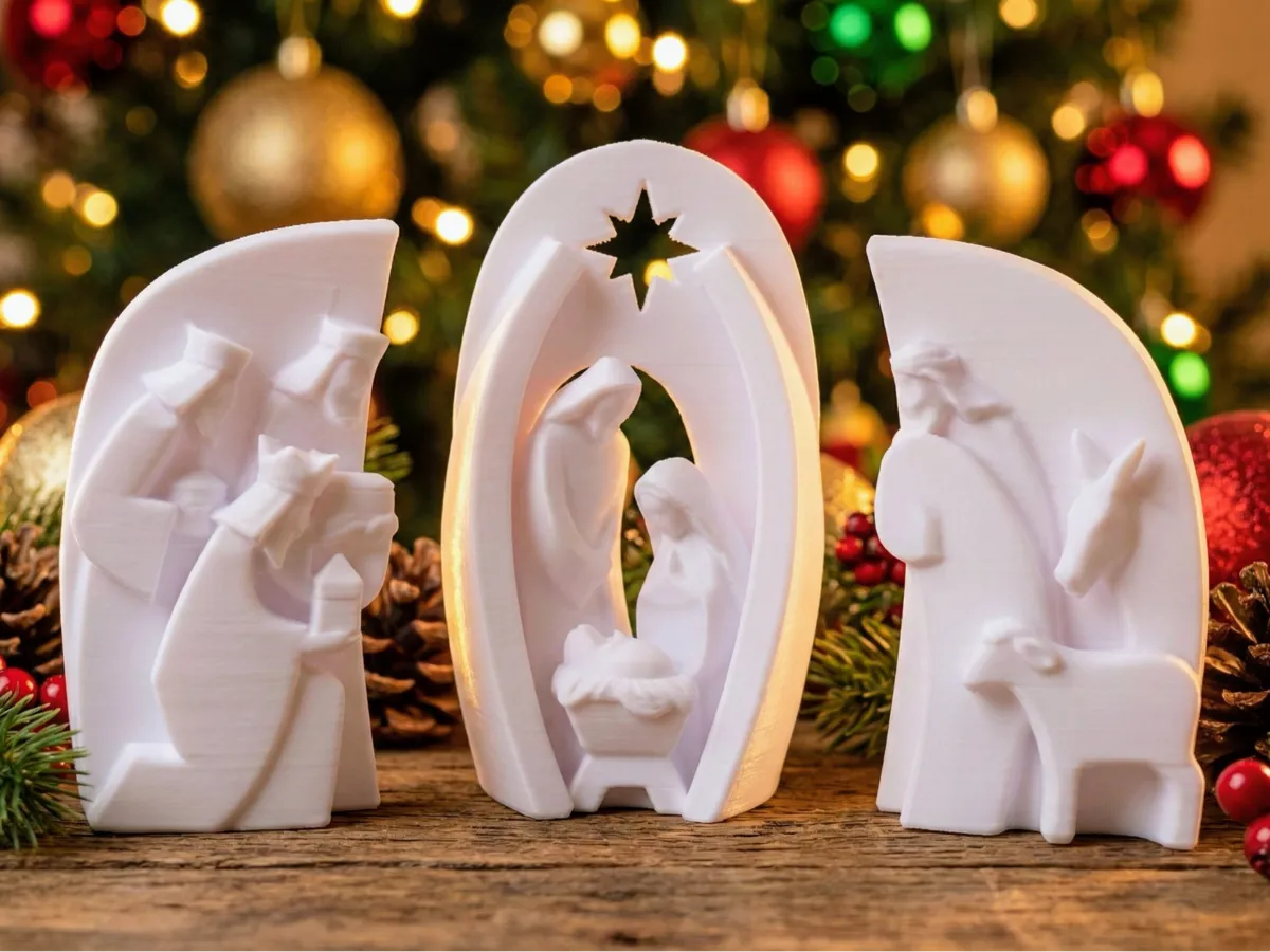 Rounded 3 panel Nativity by Tbridge3D MakerWorld: Download Free 3D Models