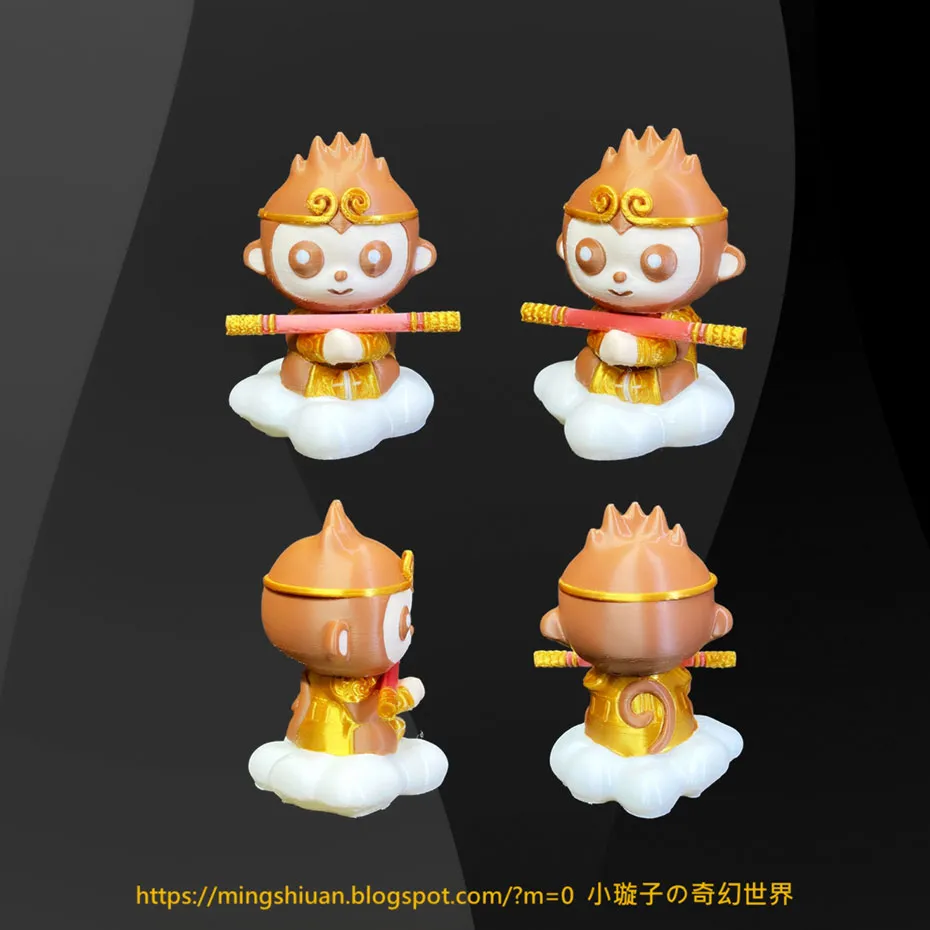 Turnable Q version of Sun Wukong - a cute and stylized figurine of Sun ...
