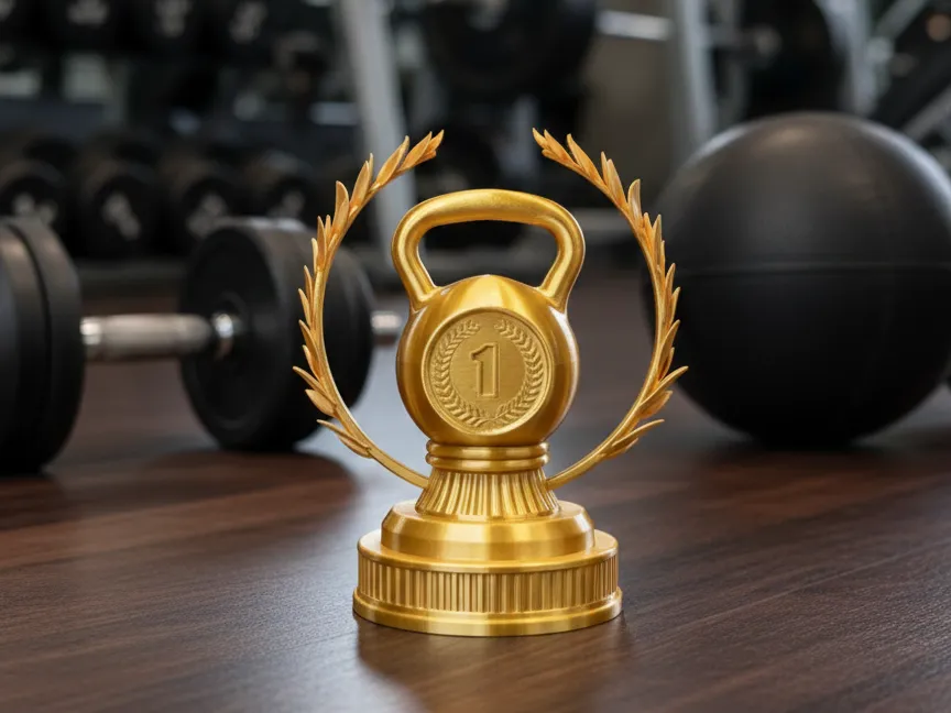 Gym & Crossfit Champion Trophy Kettlebell Edition - Free 3D Print Model ...