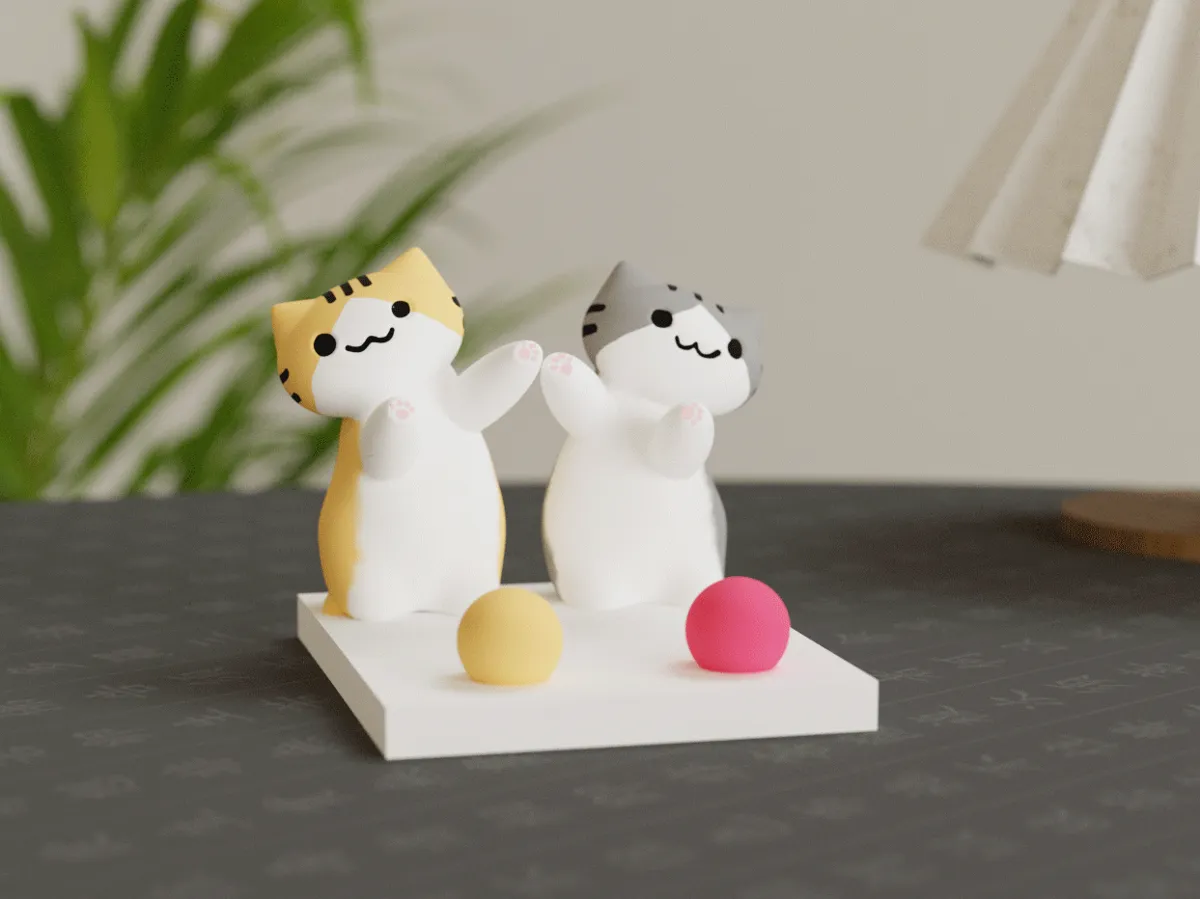 Whimsical Cat Phone Stand - Free 3D Print Model - MakerWorld