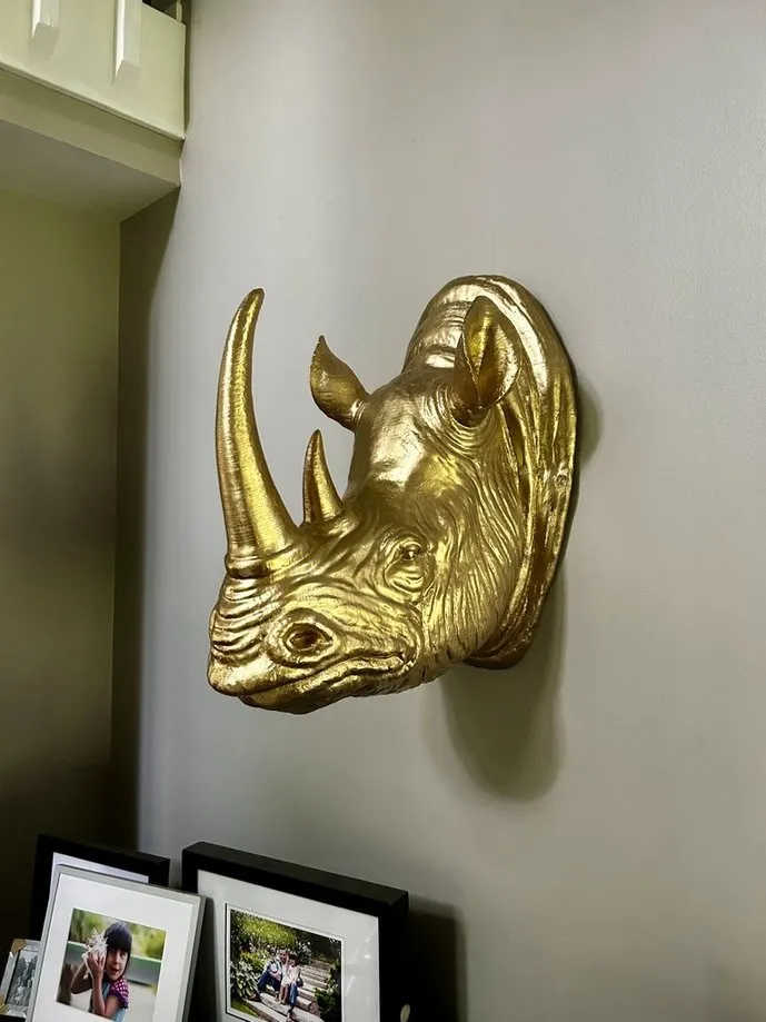 Rhinoceros Head Wall Home Decor Faux Taxidermy by Timberlake Creations ...