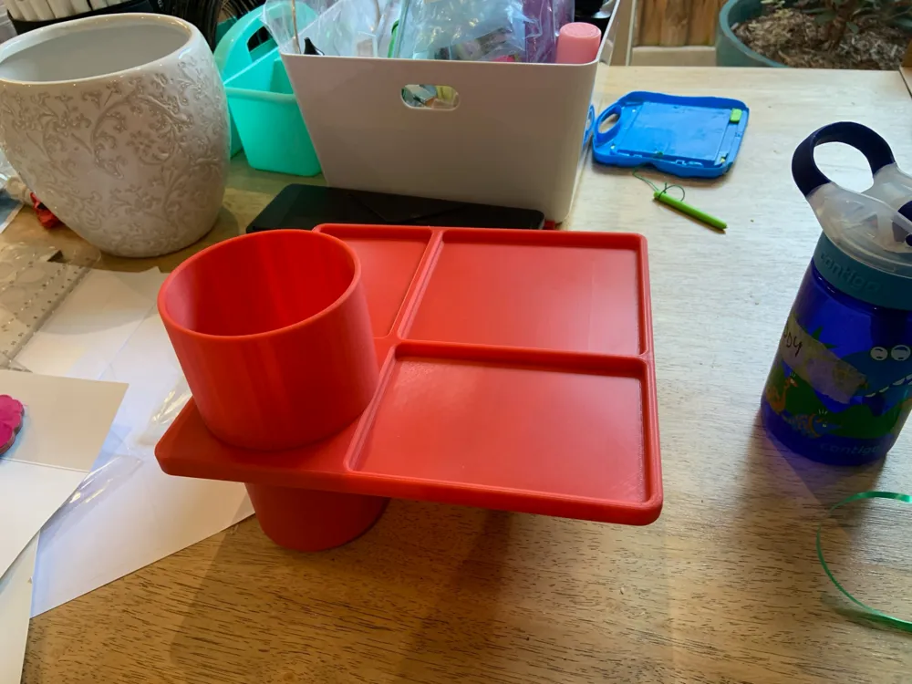 In Vehicle Tray Table for Car using the Cup Holder - Free 3D Print ...