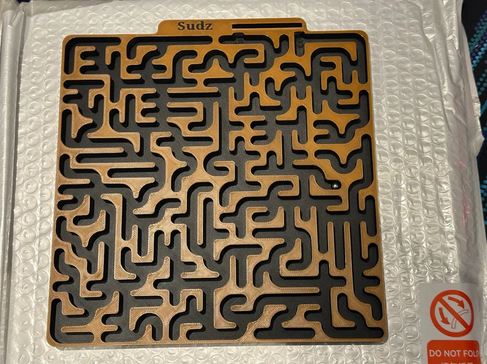 Marble 6mm BB Maze - Curved Square Racetrack by Sudz - MakerWorld