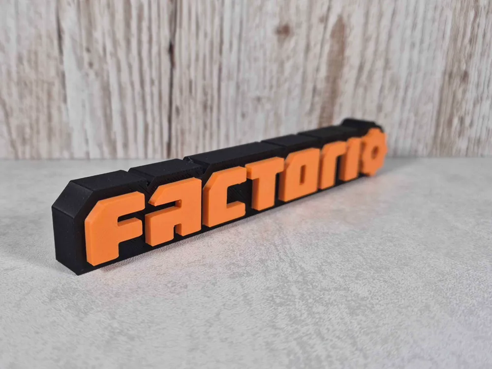 3D factorio Logo – Customize Your Gaming Space by AB Components ...