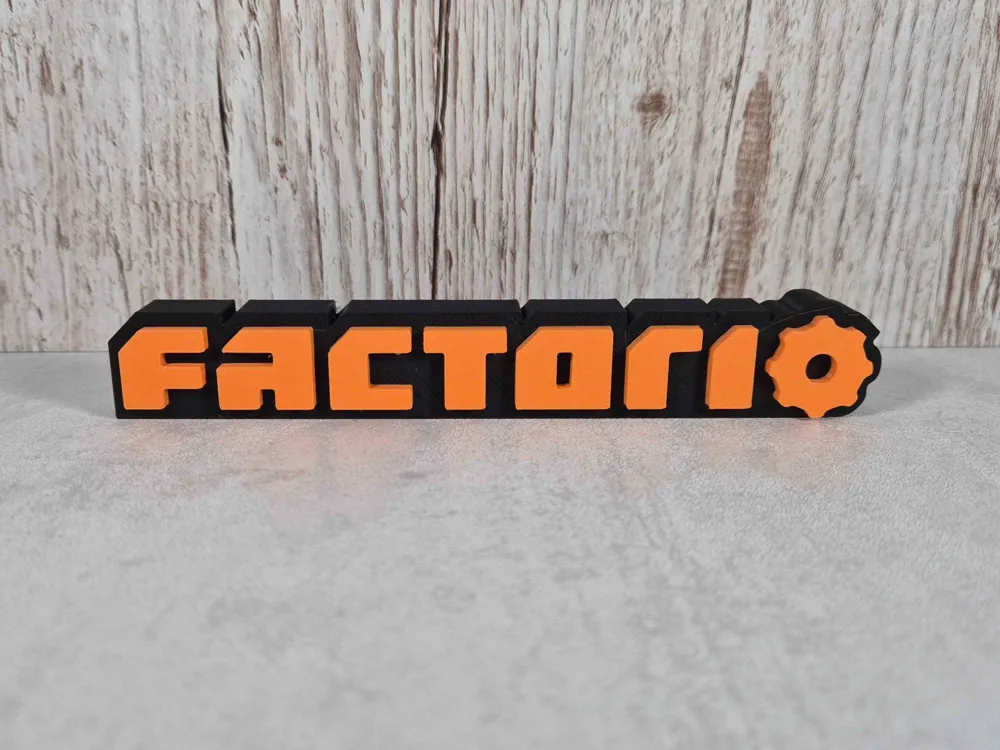 3D factorio Logo – Customize Your Gaming Space by AB Components ...