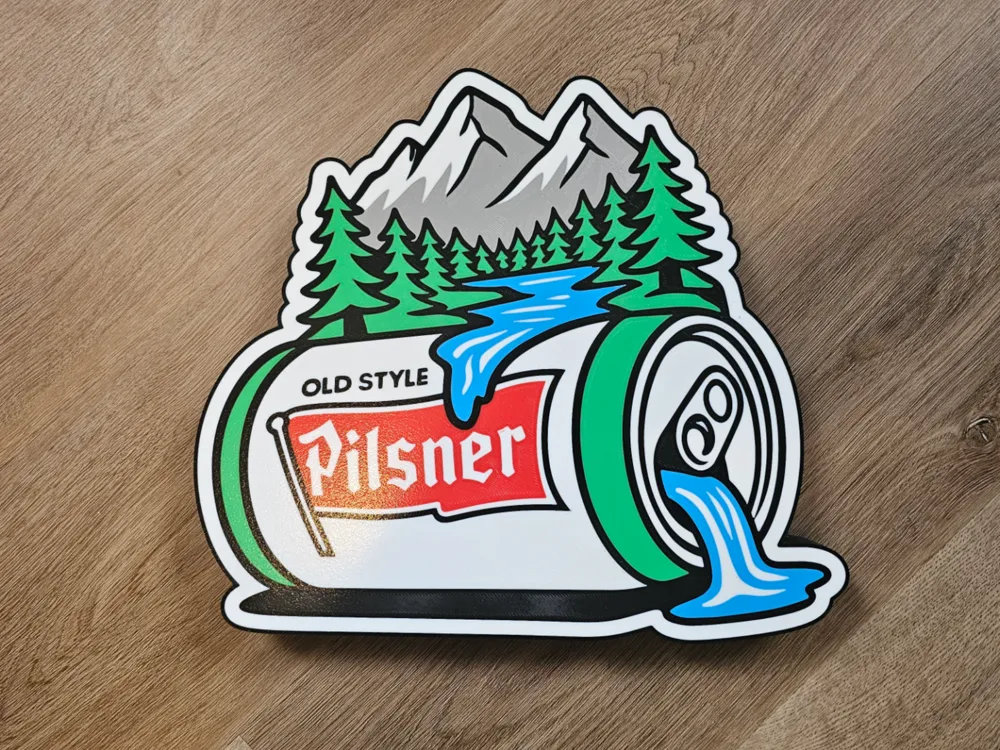 Old Style Pilsner Scenic Can LED Lightbox Sign - Free 3D Print Model ...