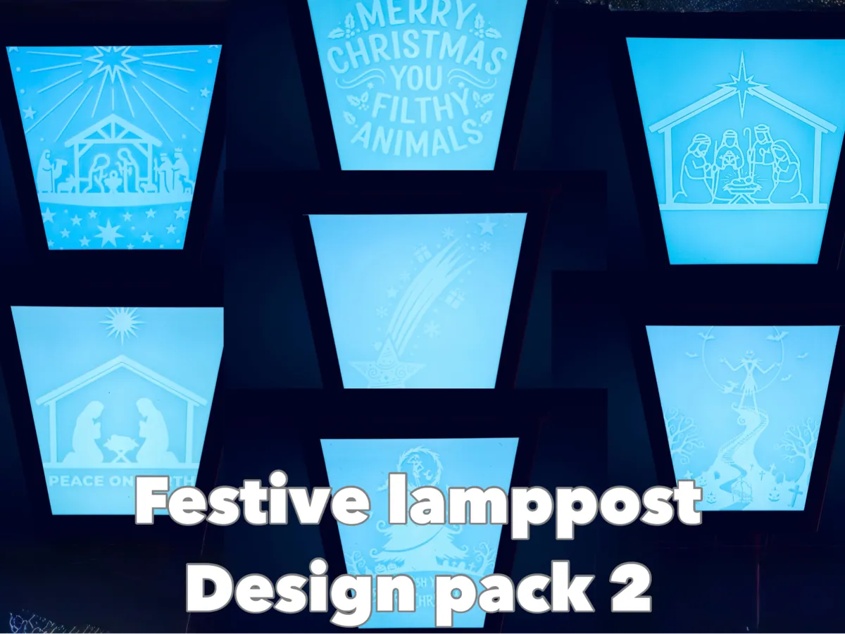 pacchetto di design per lampioni festivi 2, inclusa placca vuota da ...