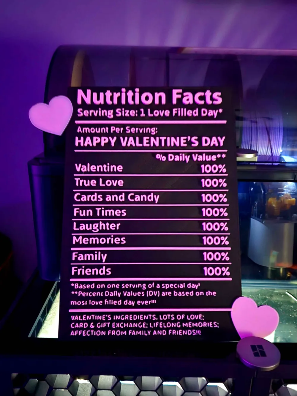 Valentine's Day Nutrition Facts by CURS3D - MakerWorld