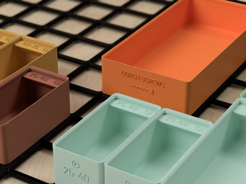 Gridfinity screw organiser and storage bins by Haus Sparrow MakerWorld ...