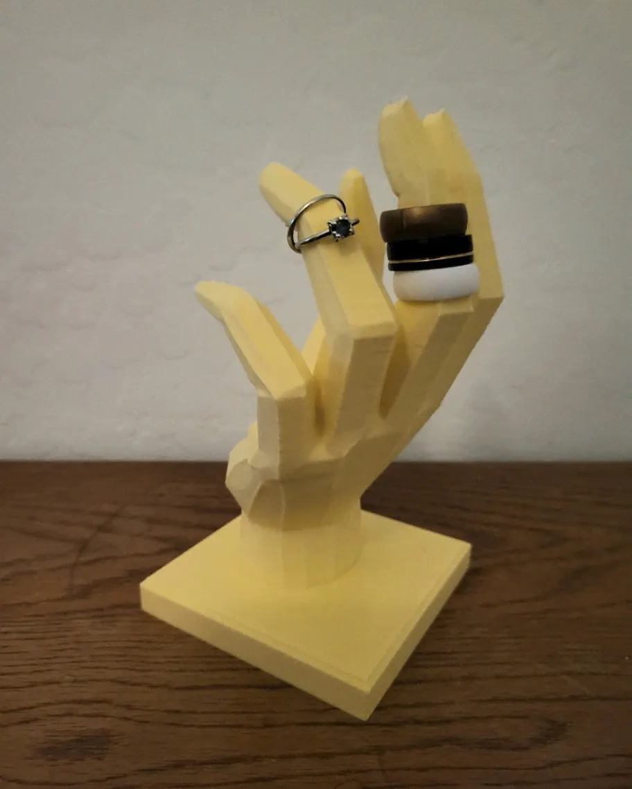 Low-Poly Hand - Ring Display/holder by eZaFs MakerWorld: Download Free ...
