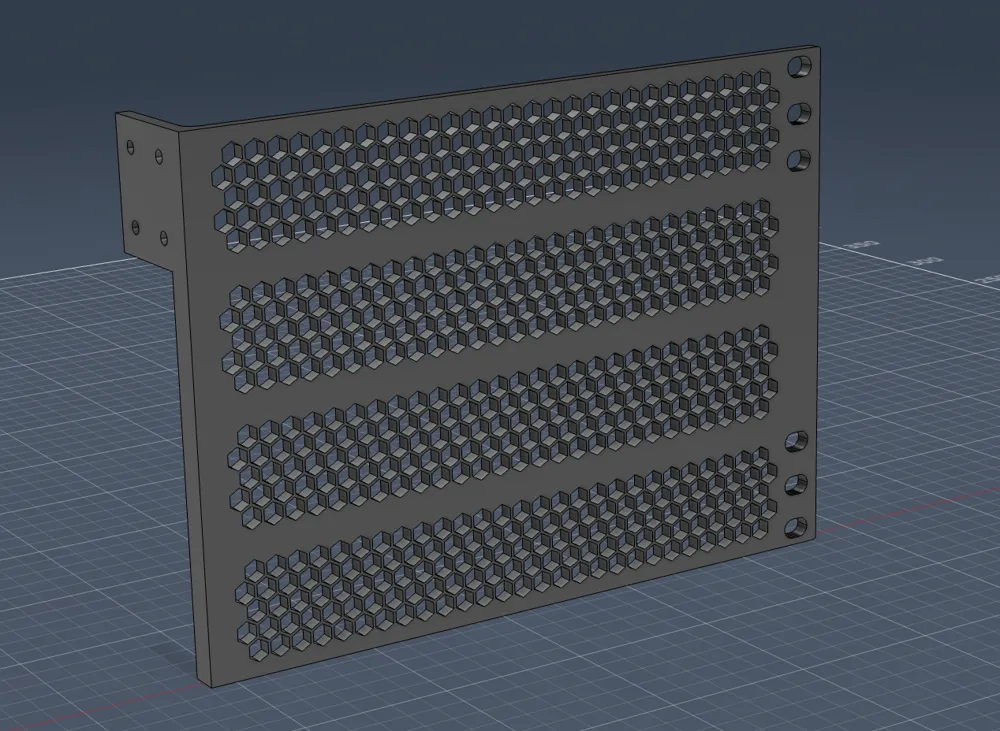 4U 19-Inch Rack Ventilated Blanking Plate for NAS - Free 3D Print Model ...