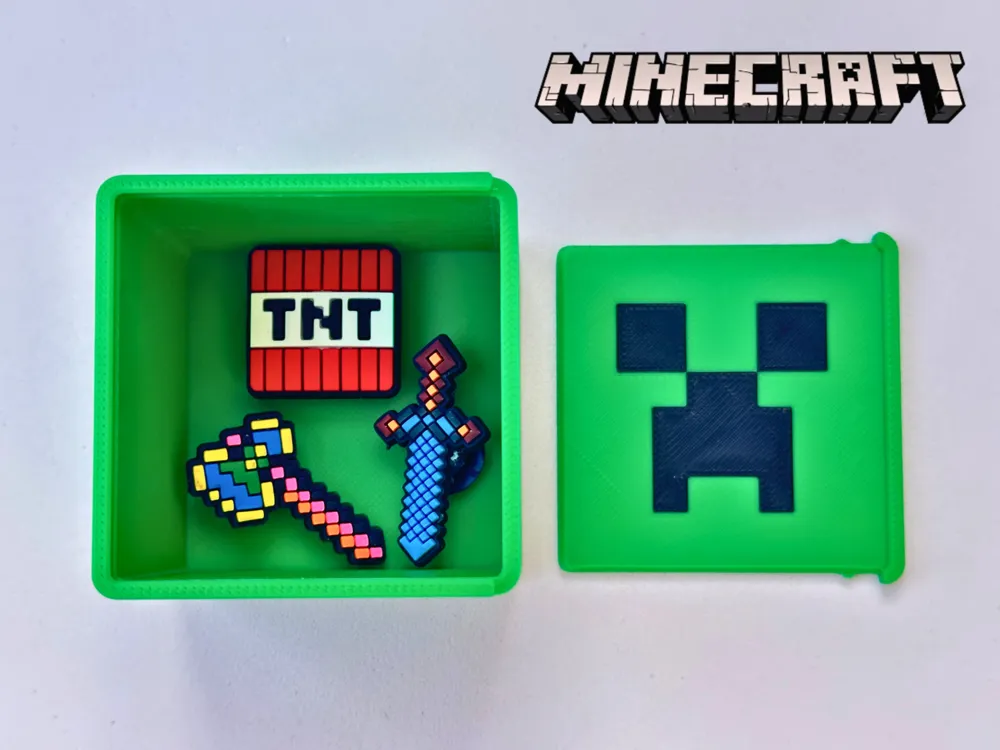 Minecraft Creeper Storage Box by HelenaMakerWorld: Download Free 3D Models