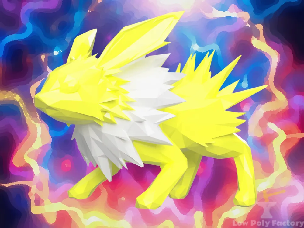 Low-Poly Jolteon by Low Poly Factory - MakerWorld