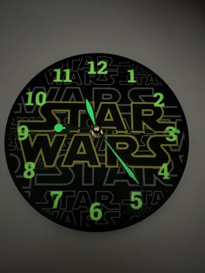Star Wars Design inspired Clock. - Free 3D Print Model - MakerWorld