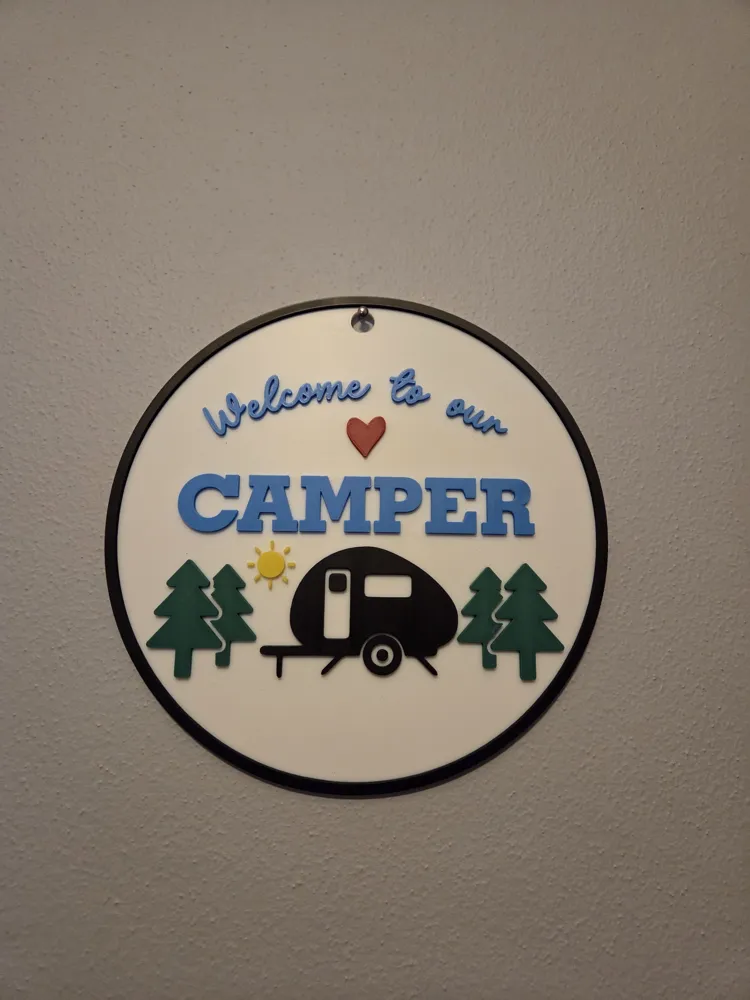 Welcome to our Camper sign - Free 3D Print Model - MakerWorld