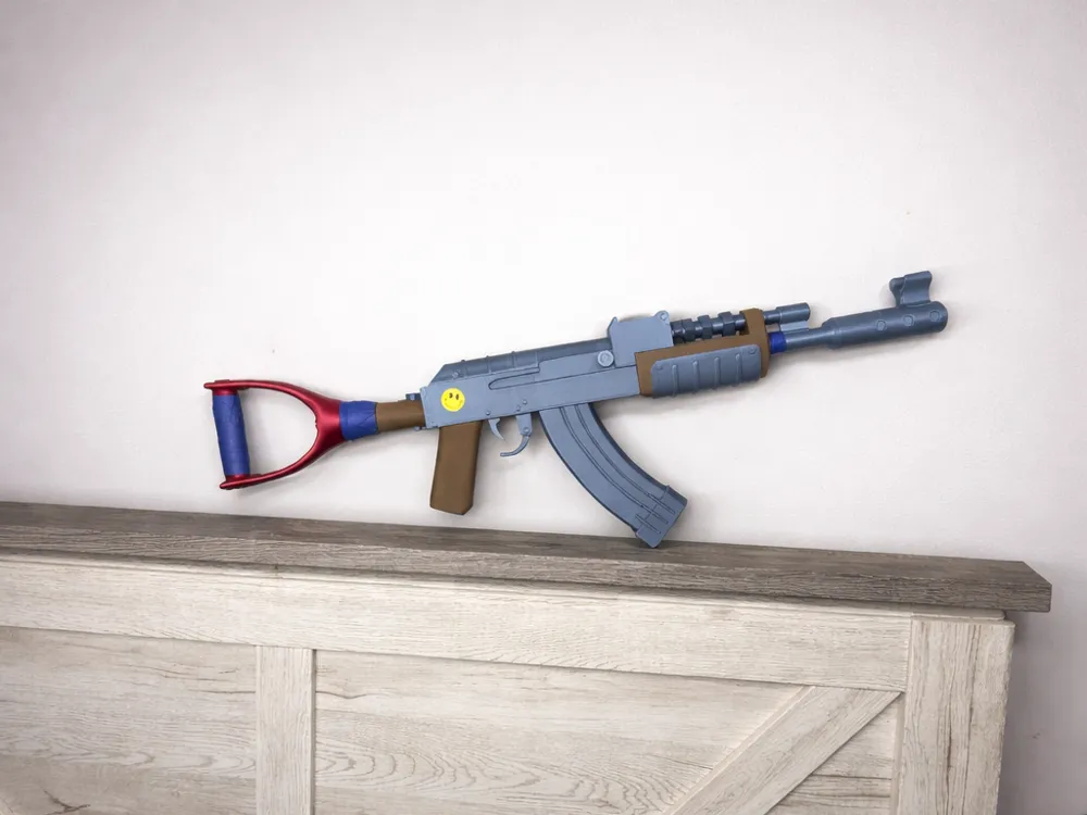 Rust Assault Rifle AK 47 Lifesize Prop - Free 3D Print Model - MakerWorld