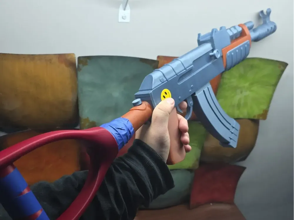 Rust Assault Rifle AK 47 Lifesize Prop - Free 3D Print Model - MakerWorld