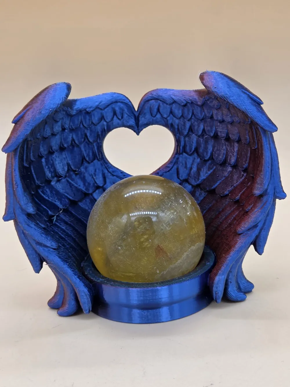 Angel Wings Sphere Holder with Heart - Free 3D Print Model - MakerWorld
