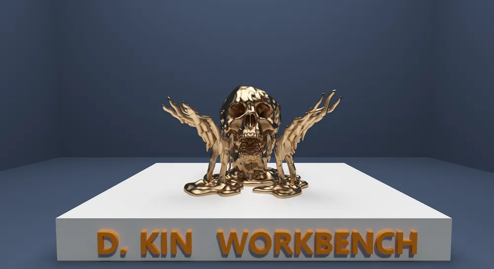 Halloween Melted skull by D.KIN - MakerWorld