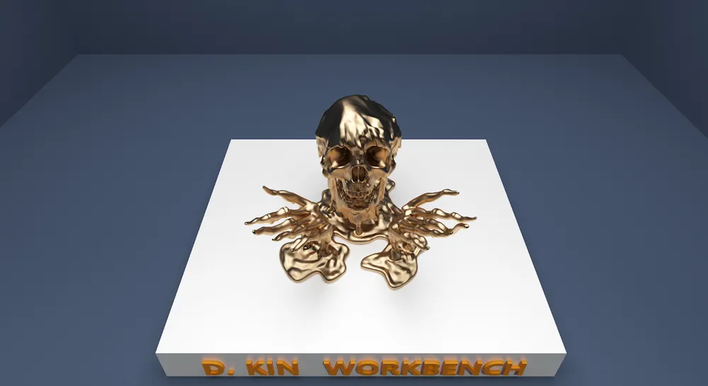 Halloween Melted skull by D.KIN - MakerWorld