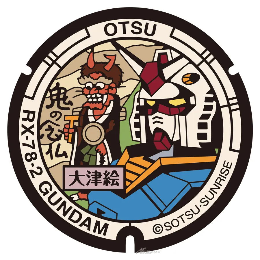 Gundam RX-78 manholecover Cup-Coasters by kingkem print - MakerWorld