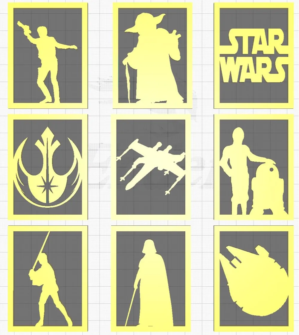 Star Wars Panels for Lantern Remixed by MalleZ - MakerWorld