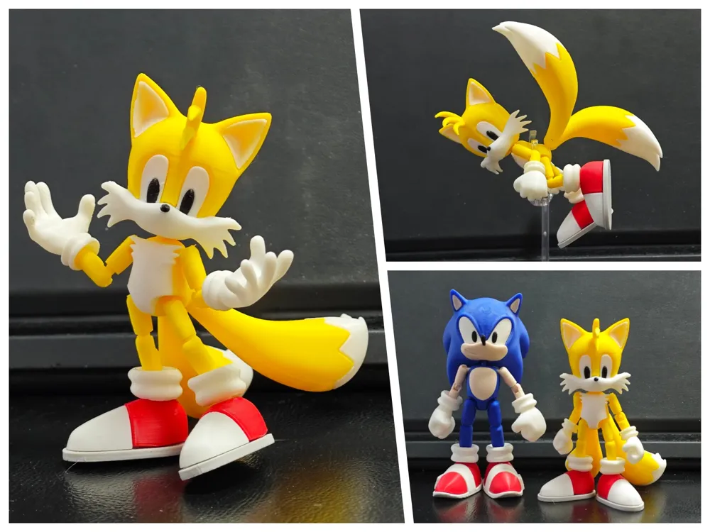 Tails from Sonic the Hedgehog Articulated figure, no AMS - Free 3D ...