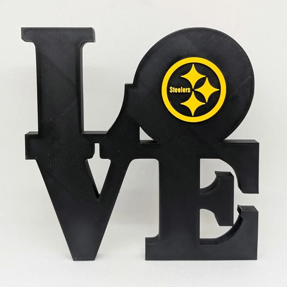 Pittsburgh Steelers Love Park Sign - LOVE Statue - Free 3D Print Model ...