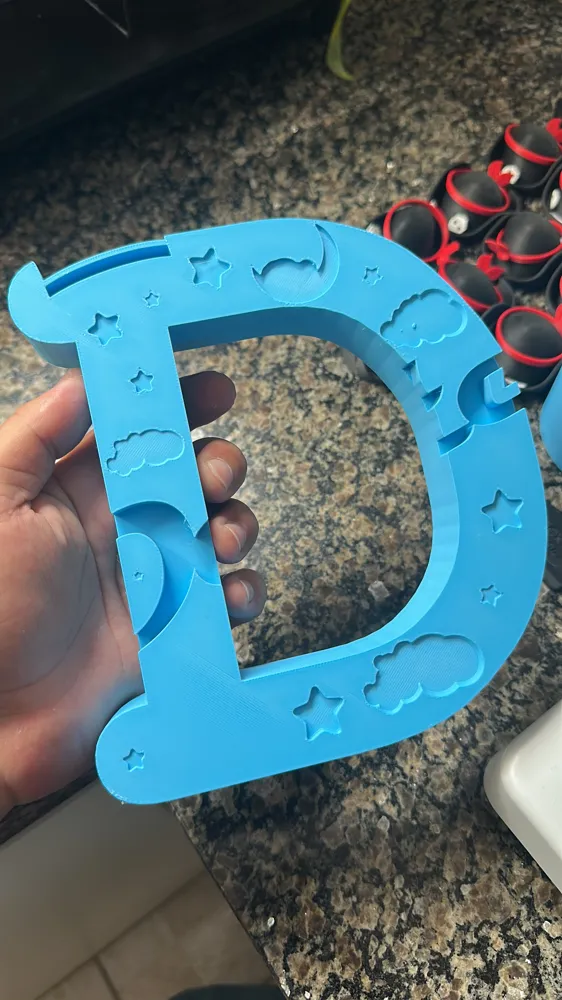 Initial Letter D Decorated with Name DANTE - Free 3D Print Model ...