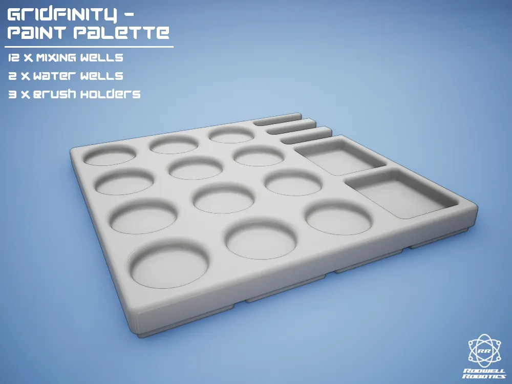 Gridfinity Paint Palette - Free 3D Print Model - MakerWorld