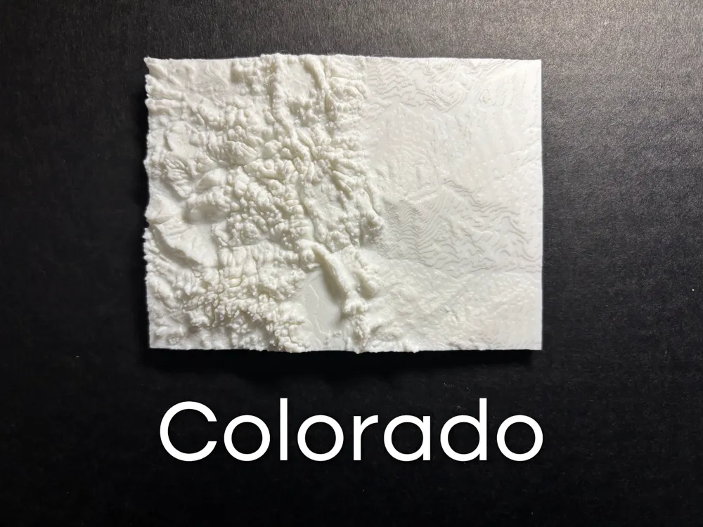 State of Colorado terrain by MetroScape MakerWorld: Download Free 3D Models