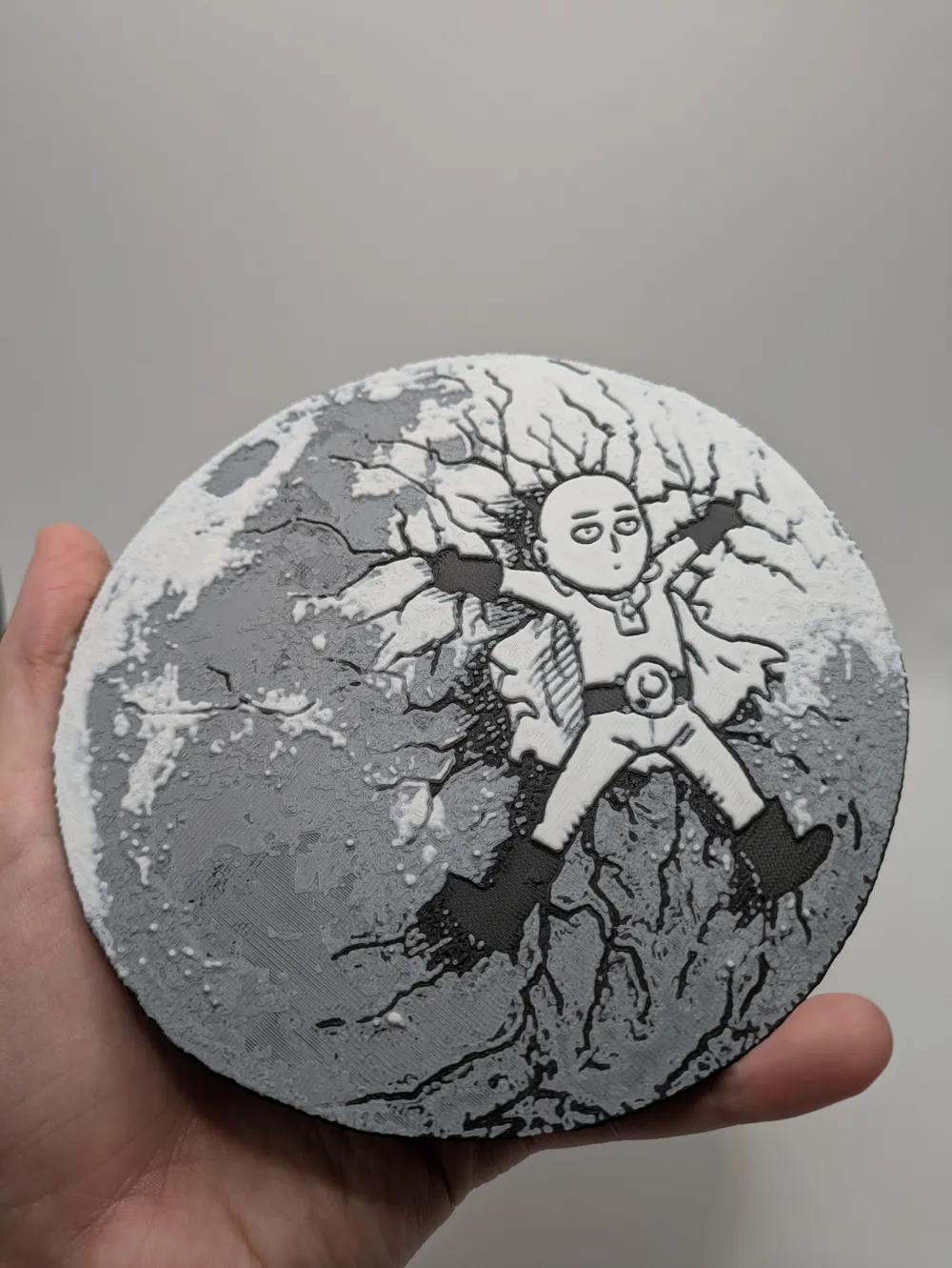 Saitama en la Luna - Hueforge de One Punch Man por PanelMang.net ...