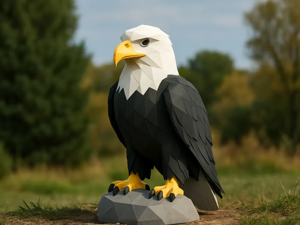 low poly bald eagle by apatish MakerWorld: Download Free 3D Models