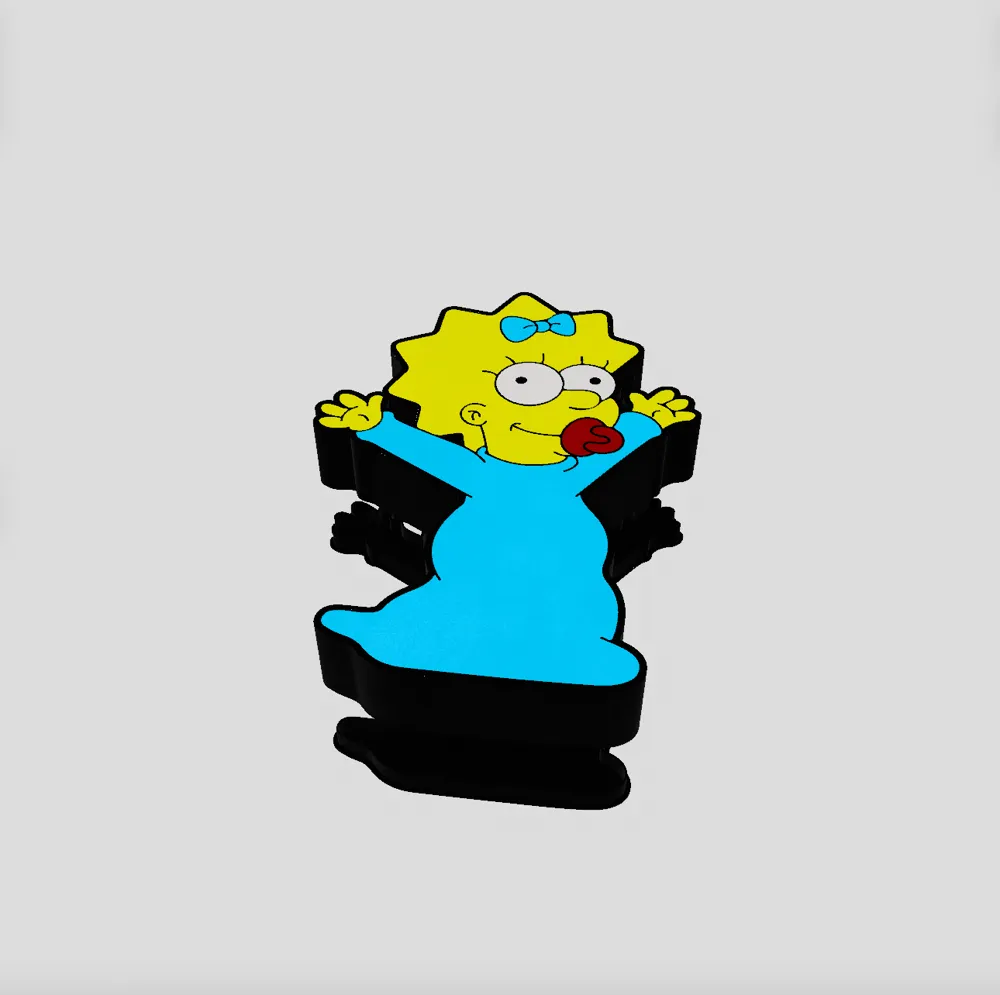Maggie Simpsons Lightbox Led Lamp by Office.3D - MakerWorld