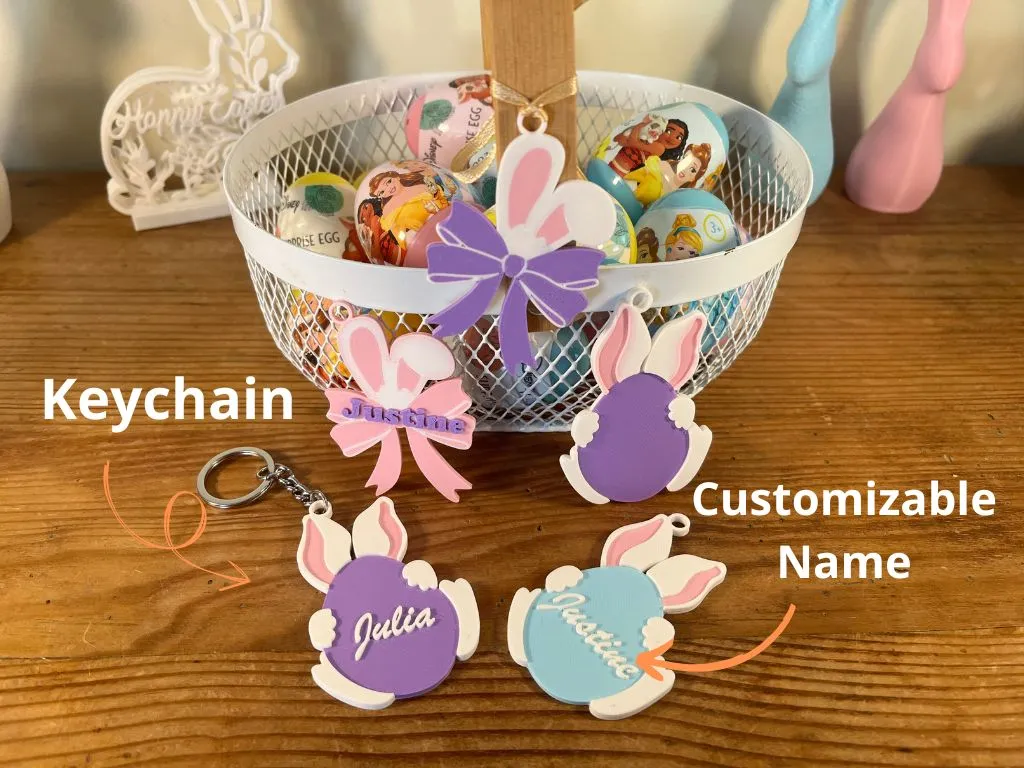 keychain easter rabbit - Free 3D Print Model - MakerWorld