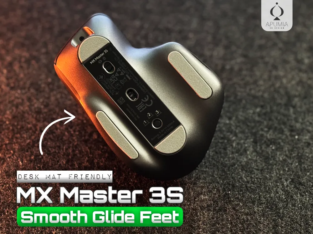 MX Master 3S - Smooth Feet Upgrade - Free 3D Print Model - MakerWorld