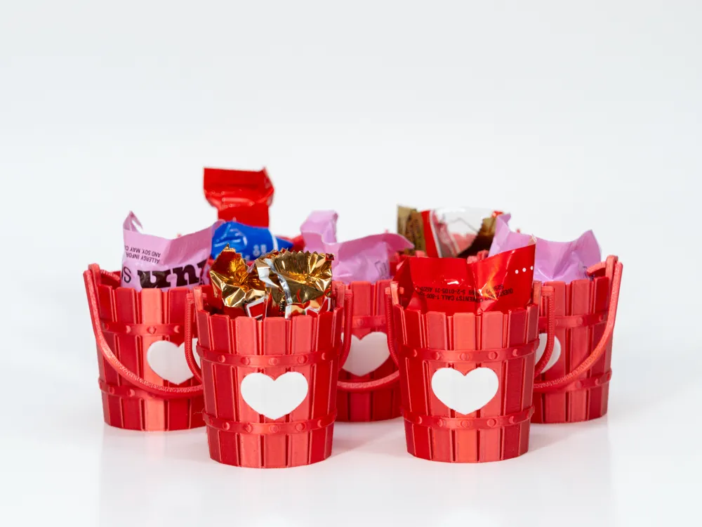 Mini Heart Buckets - Free 3D Print Model - MakerWorld