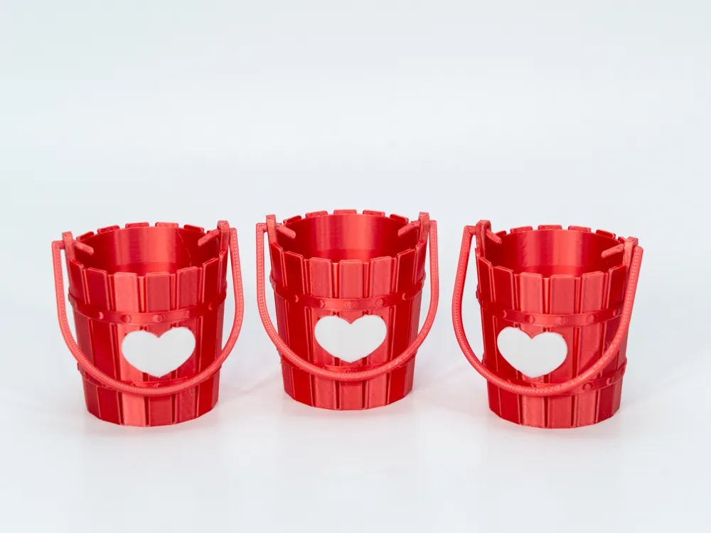 Mini Heart Buckets - Free 3D Print Model - MakerWorld