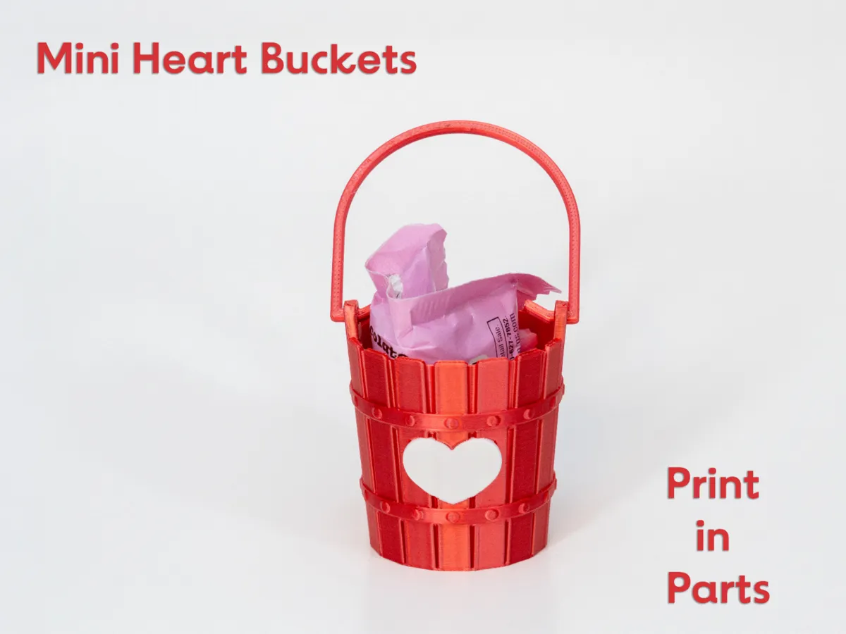 Mini Heart Buckets - Free 3D Print Model - MakerWorld