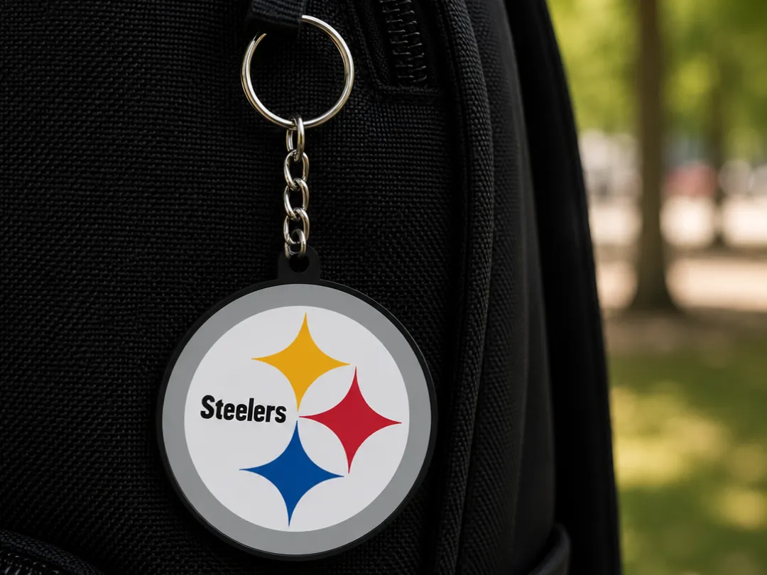 Keychain-pittsburgh steelers logo - Free 3D Print Model - MakerWorld
