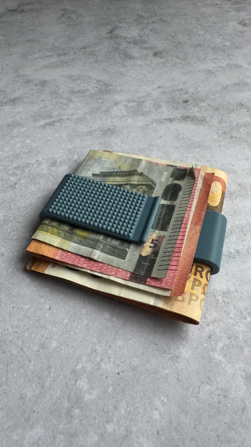 Double Clip Geometric Grip Money Clip - Free 3D Print Model - MakerWorld