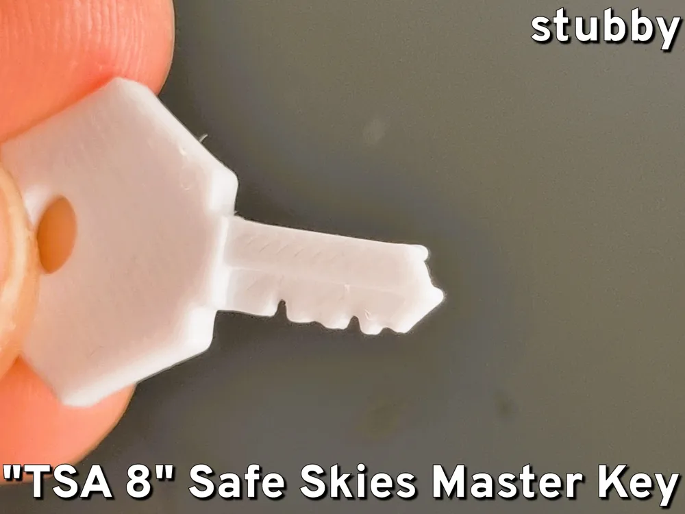 3D TSA "Safe Skies" master key - “TSA key 8” Remixed by Professional3D ...